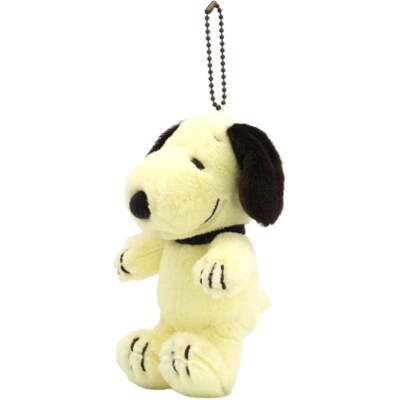 PEANUTS Fluffy Mascot with Ball Chain Snoopy Mocha Stuffed Plush Toy | eBay
