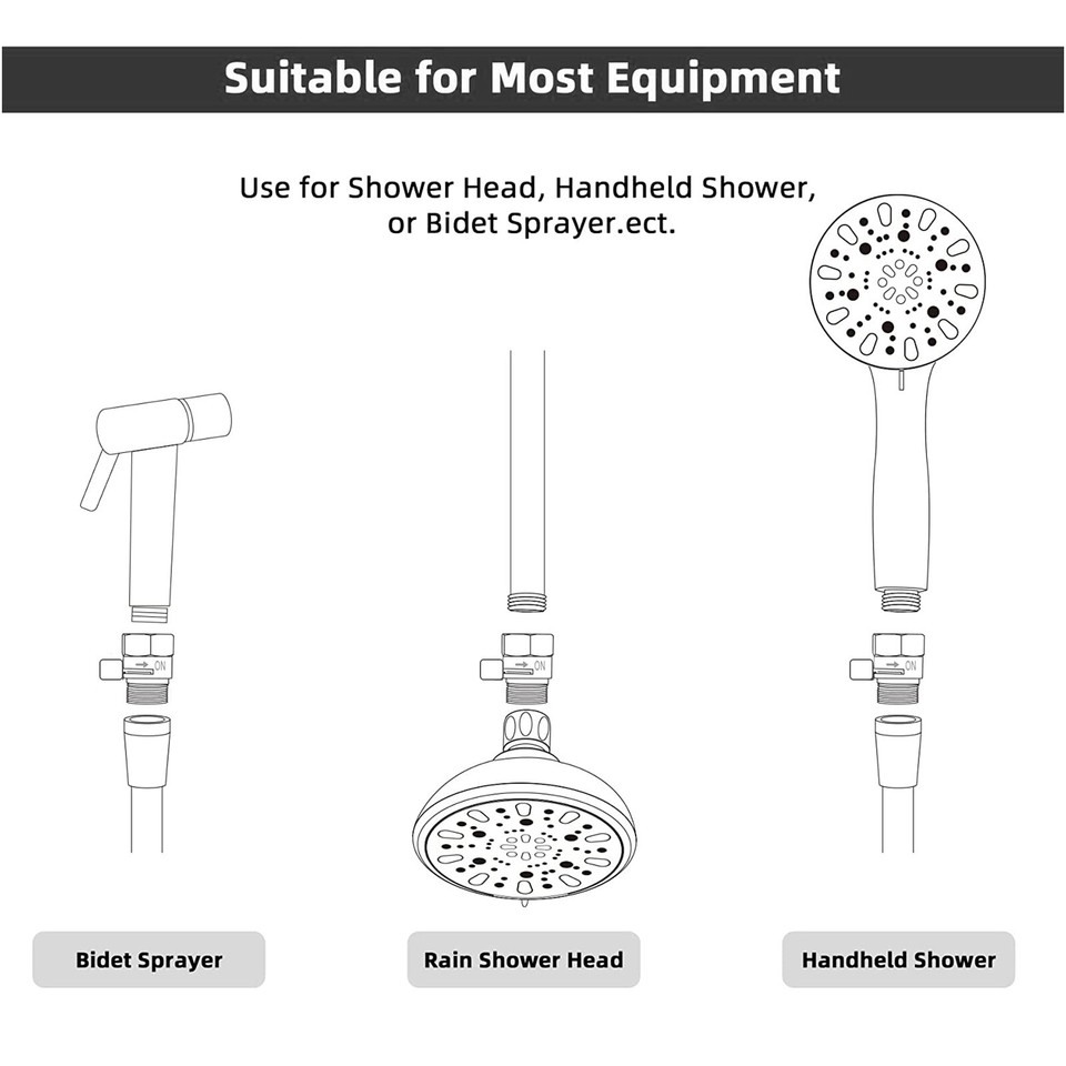 Full Brass G1/2" Flow Quick Control Shut-OFF Valve Shower Head Hand ...