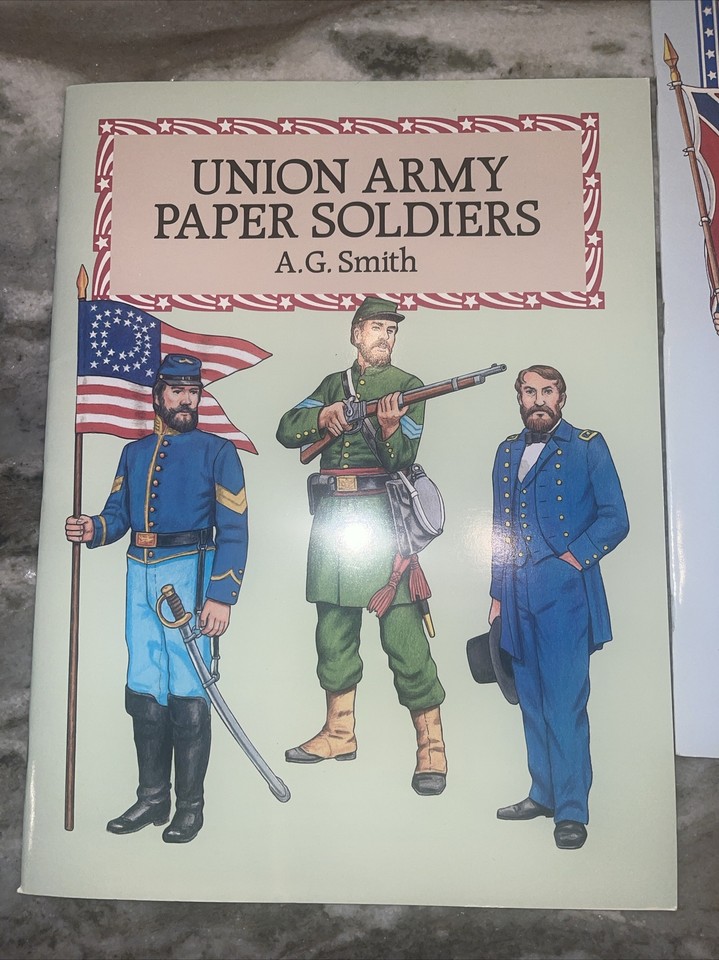 1995 Union & Confederate Army Paper Doll Soldiers by Smith, A. G. Uncut ...
