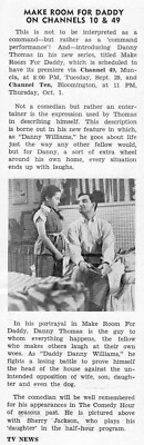 1953 TV ARTICLE ~ SHERRY JACKSON & DANNY THOMAS in MAKE ROOM FOR DADDY | eBay