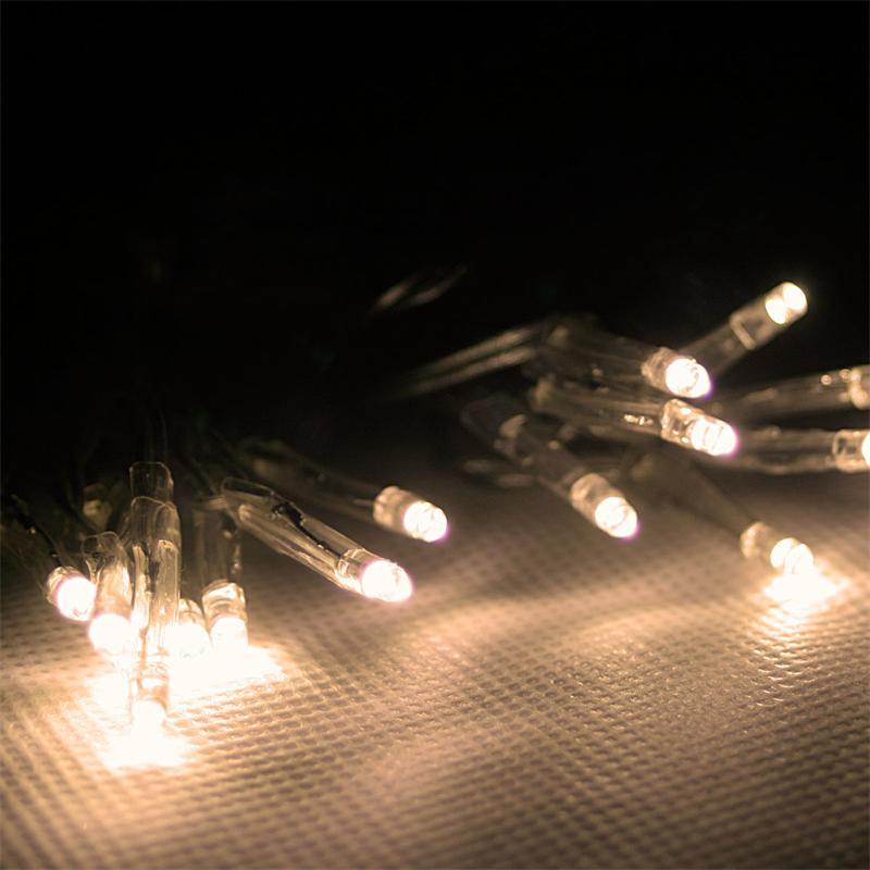 Mini LED Batterie-Lichterkette 15 LEDs warmweiß batteriebetrieben mit ...