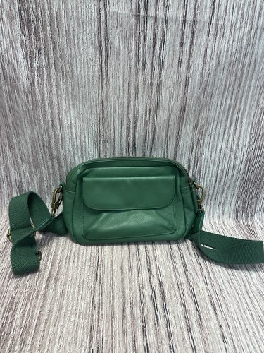 Fat Face Green Leather Oslo Camera Cross Body Bag (CLRN) 1905 | eBay UK