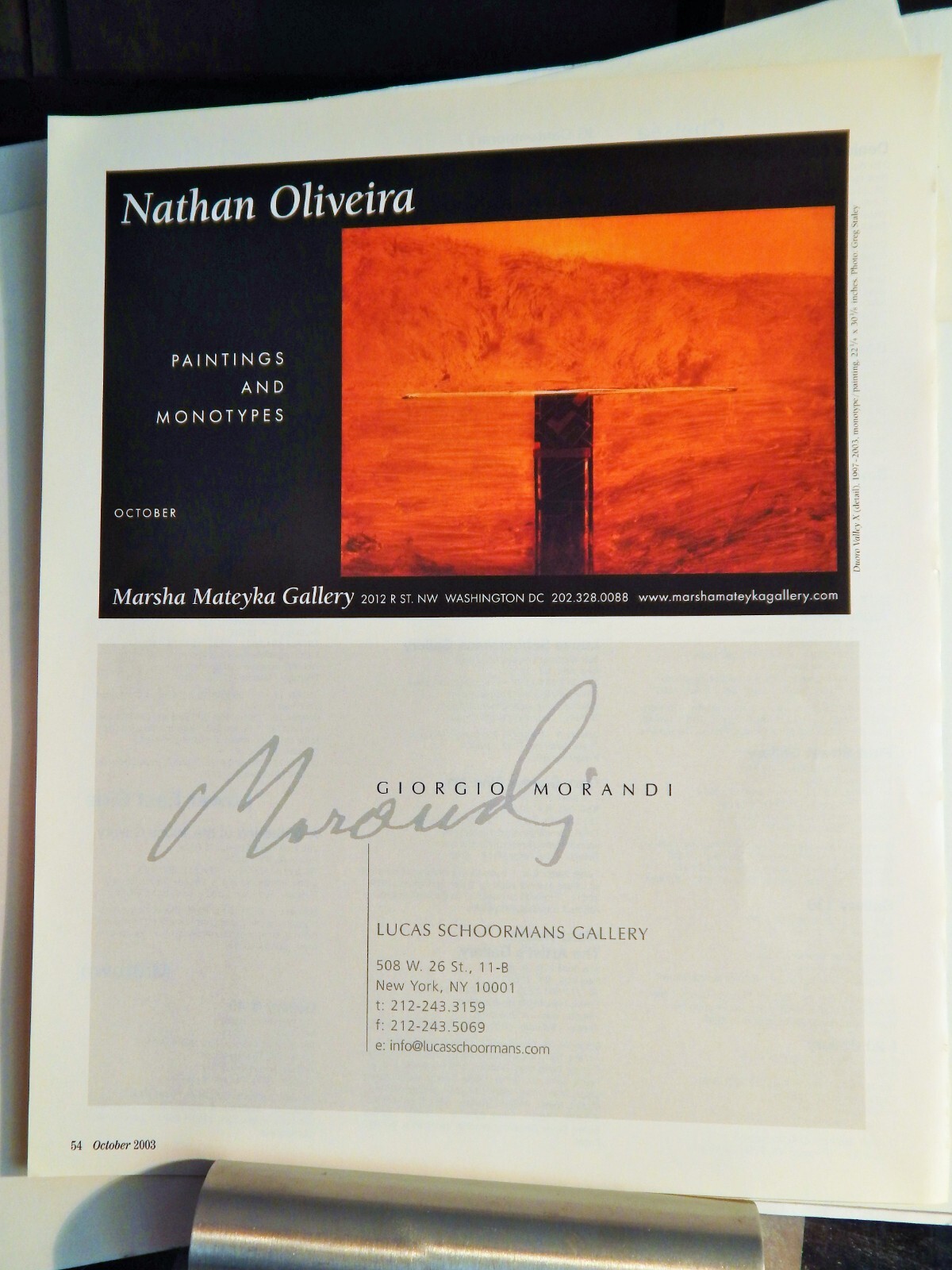NATHAN OLIVEIRA ART PIECES VTG ORIG 2003-2 ADVERTISEMENT | eBay