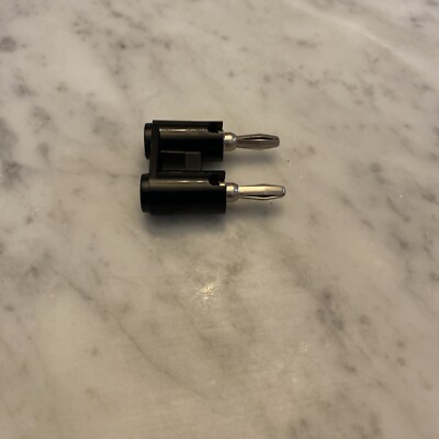 JOHNSON STACKABLE DOUBLE BANANA PLUG- NO SCREWS- Black | eBay