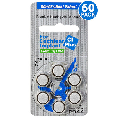 iCellTech Size 675P Cochlear Implant Hearing Aid Batteries - Zinc Air ...