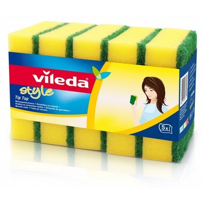 vileda Style Cleaning Sponges - Pack of 5 -Hygienic -Made in EU FREE ...
