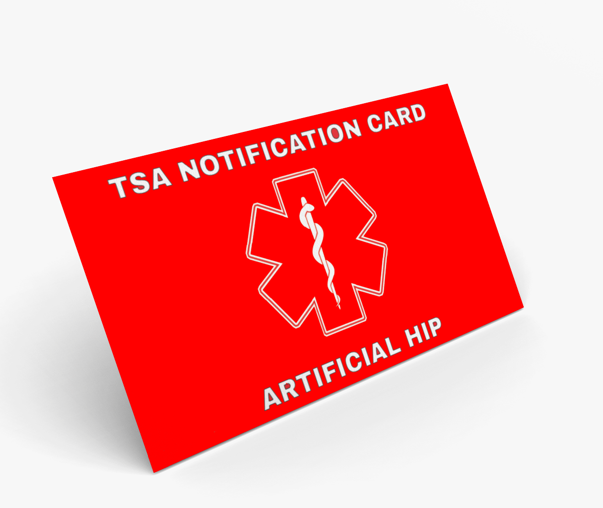 Artificial Hip TSA Notification Card - Air Travel, Easy TSA Checkpoint ...