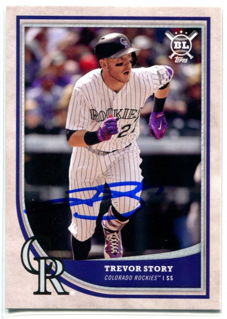 TREVOR STORY 2018 Topps Big League Baseball AUTO Authentic Autograph ...