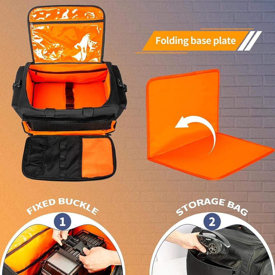 RC Storage Bag for 1/8,1/10 Cars, Multipocket RC Tool Bag, RC Car Carry ...