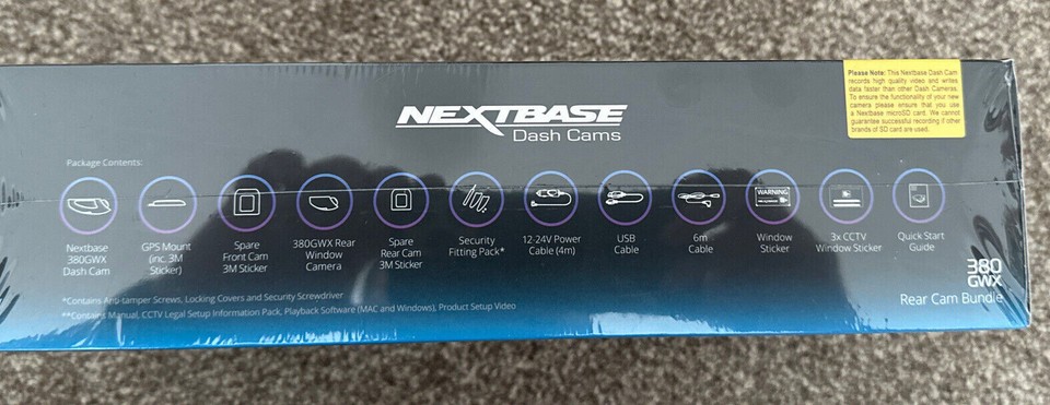 Nextbase 380GWX Dash Cam Front and Rear System COLLECT IN PERSON ...