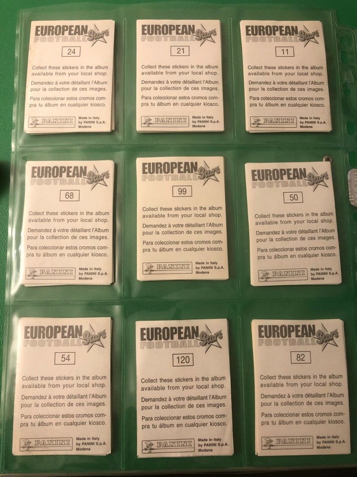 PANINI EUROPEAN FOOTBALL STARS 1997 RONALDO ZIDANE BAGGIO COMPLETE ...