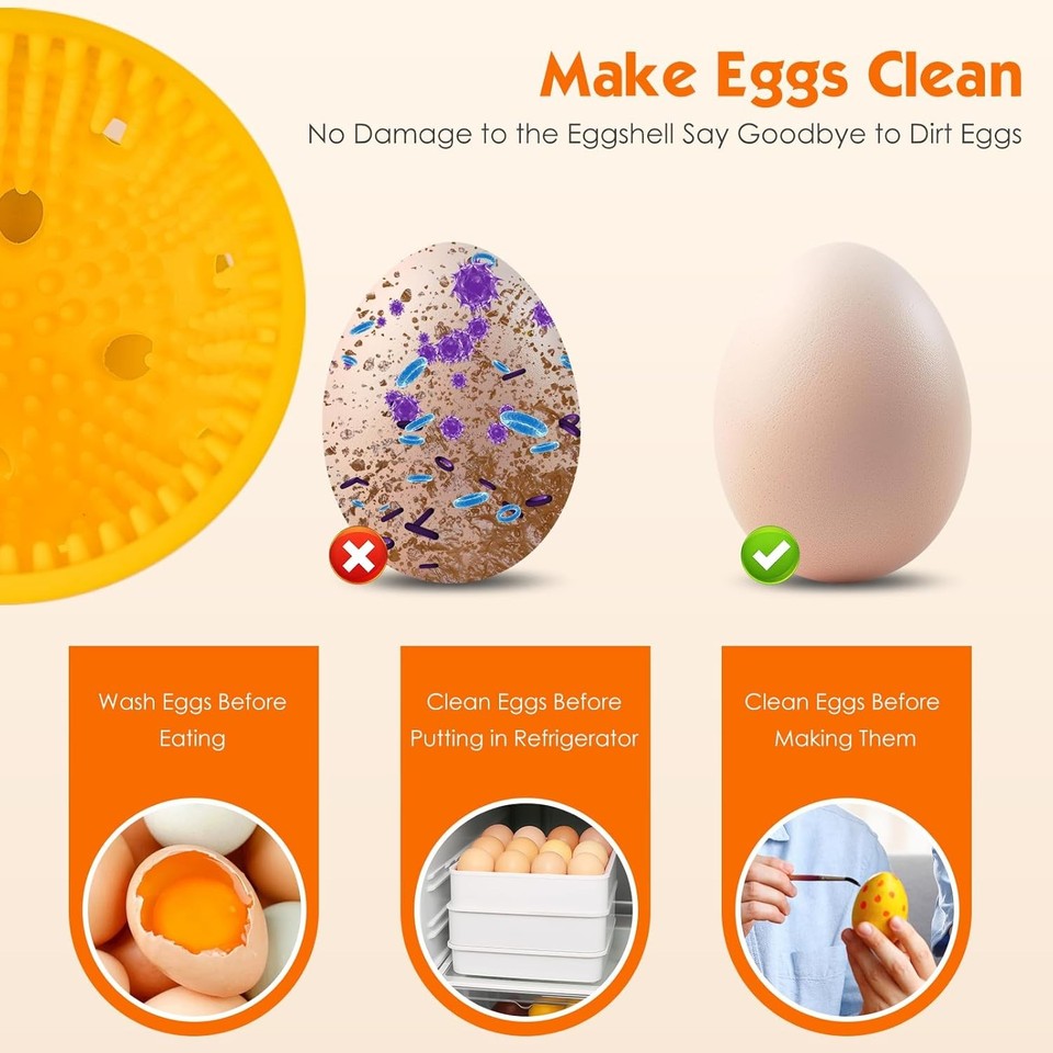 Cute Chick Shaped, Egg Cleaner Scrubber for Fresh Eggs, Egg Brush ...