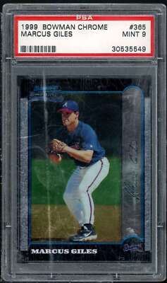 Marcus Giles Rookie Card 1999 Bowman Chrome #365 PSA 9 (Read ...