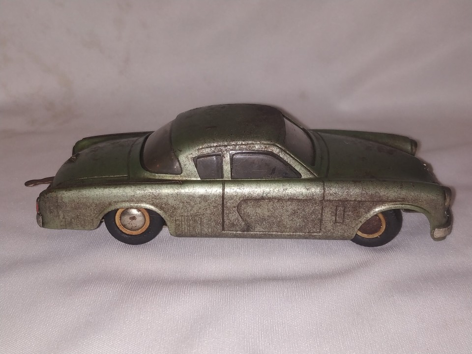 VINTAGE WINDING TIN PLATE TOY CAR DUX BOTTOM KEY OPERATED GERMANY 1950 ...