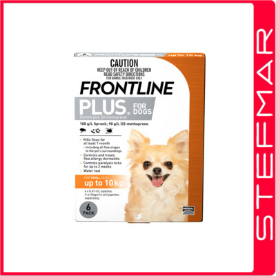 Frontline Plus Dog Upto 10Kg Small Orange 6Pack | eBay Australia
