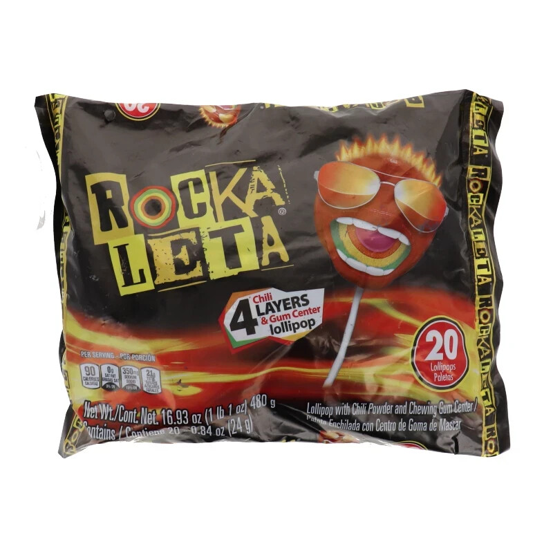 Rockaleta Gum Center and Chili Layers Lollipop 20 count | eBay
