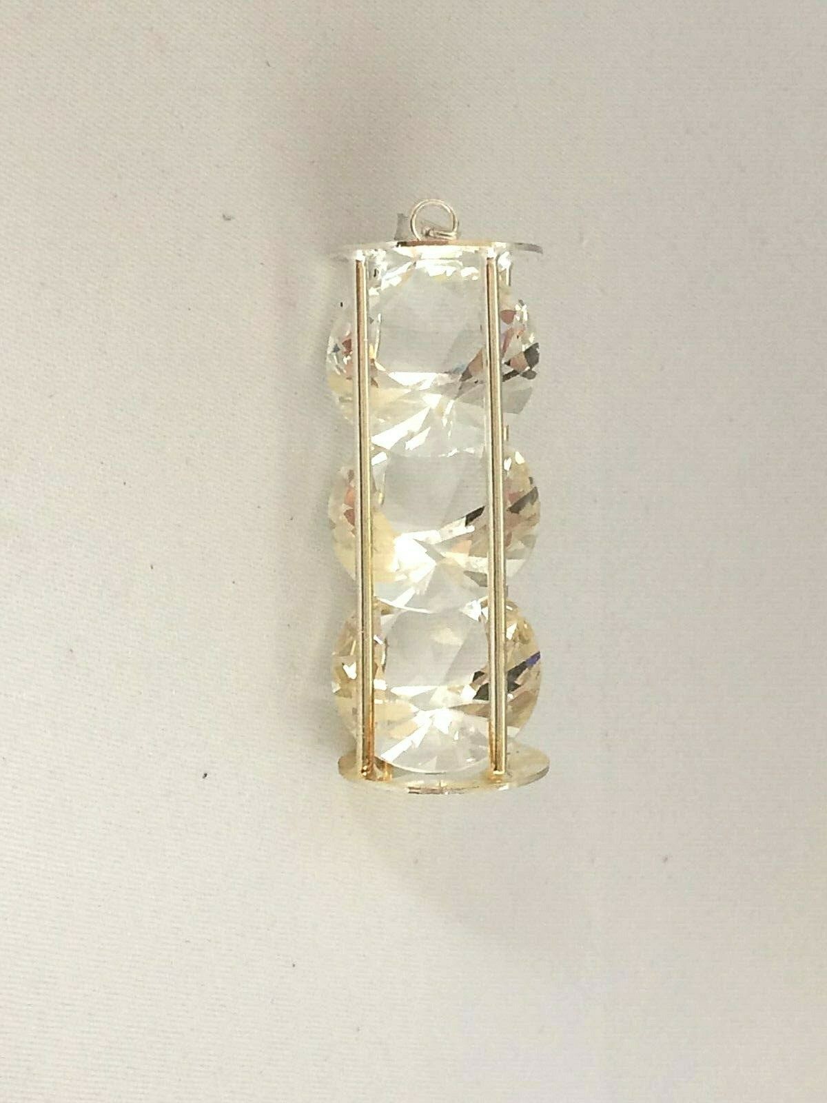 UNIQUE SILVER CLEAR CRYSTAL RECTANGULAR MIRROR PENDANT | eBay