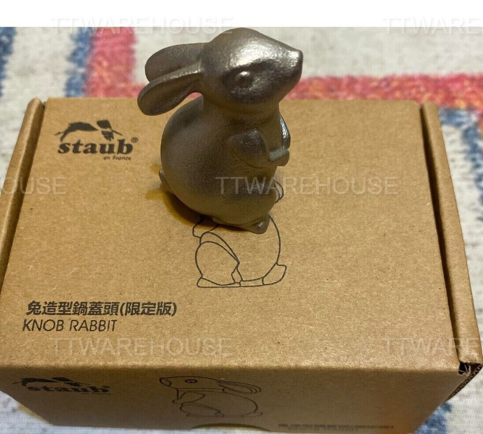 [US STOCK] NEW STAUB Rabbit Lid Knob Stainless Limited Edition 100% ...