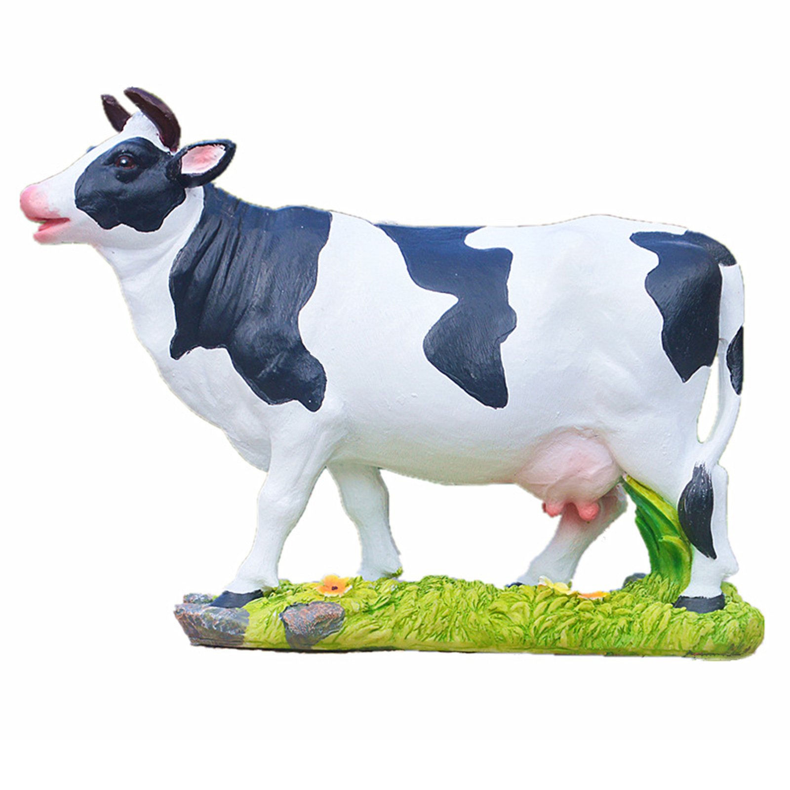 Cow Figurine Cute Decorative Miniature Dairy Cow Cattle Figurine ...
