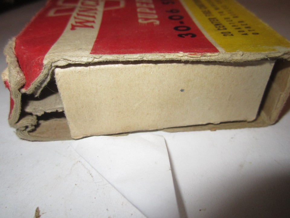Vintage Winchester Super Speed Ammo Cardboard Box 30 06 springfield w ...