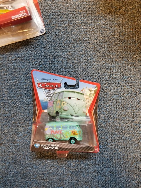 Mattel Disney Pixar Cars 2 Race Team Fillmore #14 VW Bus 1 55 for sale ...