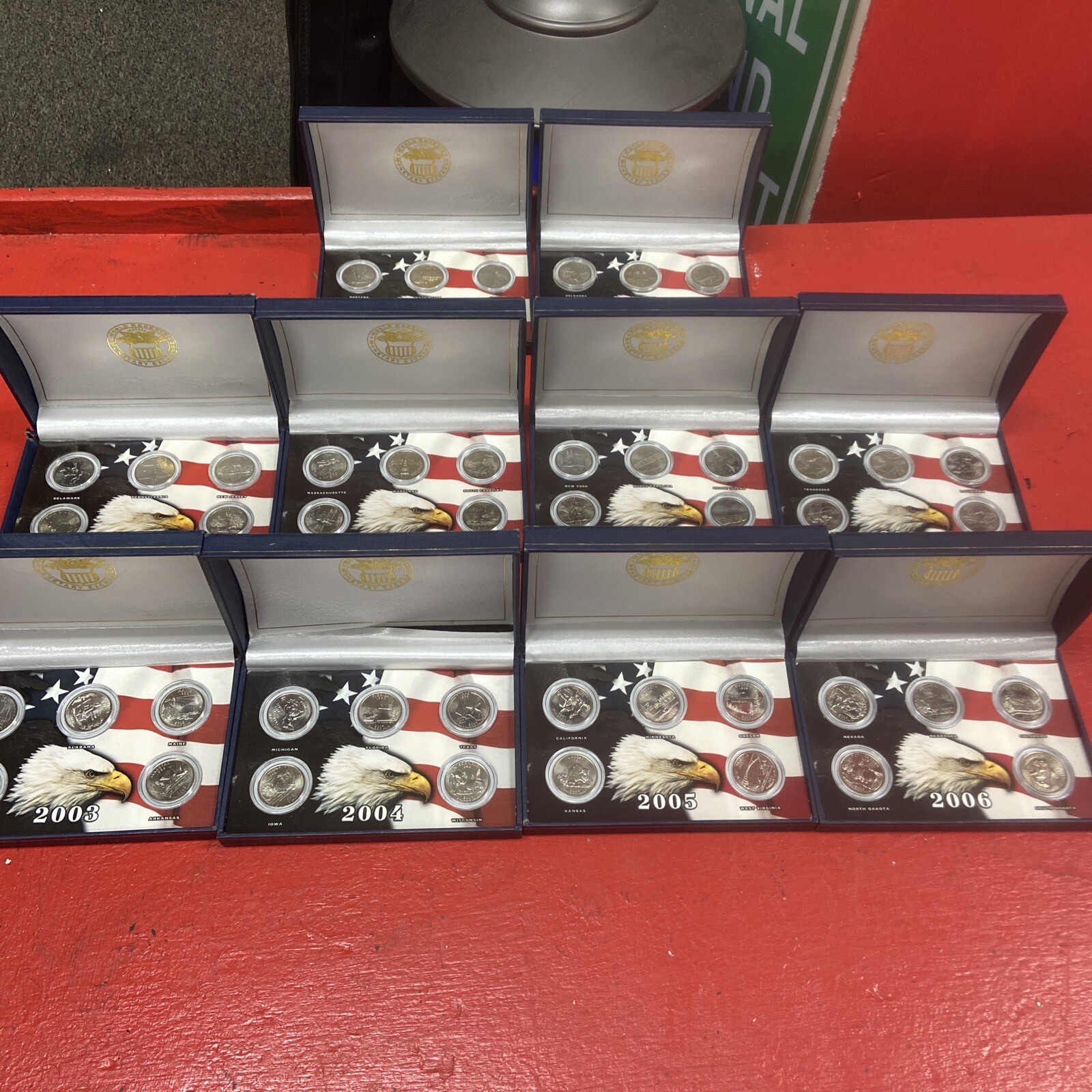 1999-2008 US State Quarters Complete Uncirculated Collectible Set of 50 ...