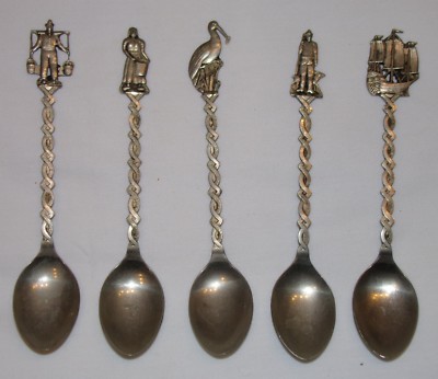 Selecta Vtg Collectible Spoons 5 pcs Belgium Souvenir 1950s Vintage | eBay