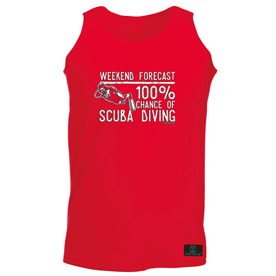 Scuba Diving Ow Weekend Forecast Funny Gift Novelty Tank Top Vest ...