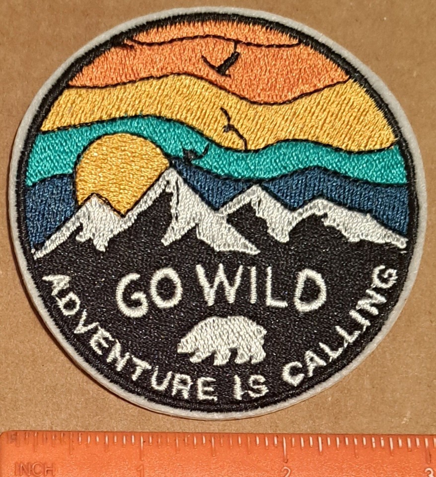 Go Wild Adventure is Calling embroidered Iron on patch | eBay