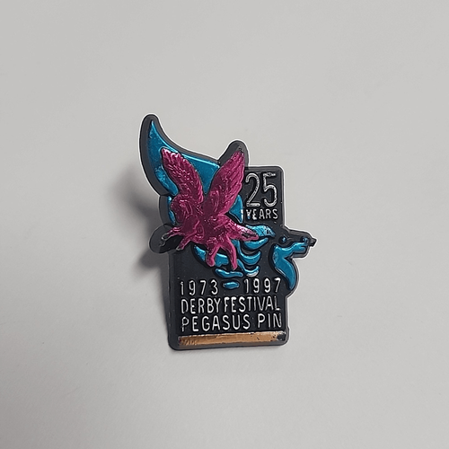Kentucky Derby Festival Hot Pink Pegasus Lapel Hat Pin - 25 Years 1973 ...