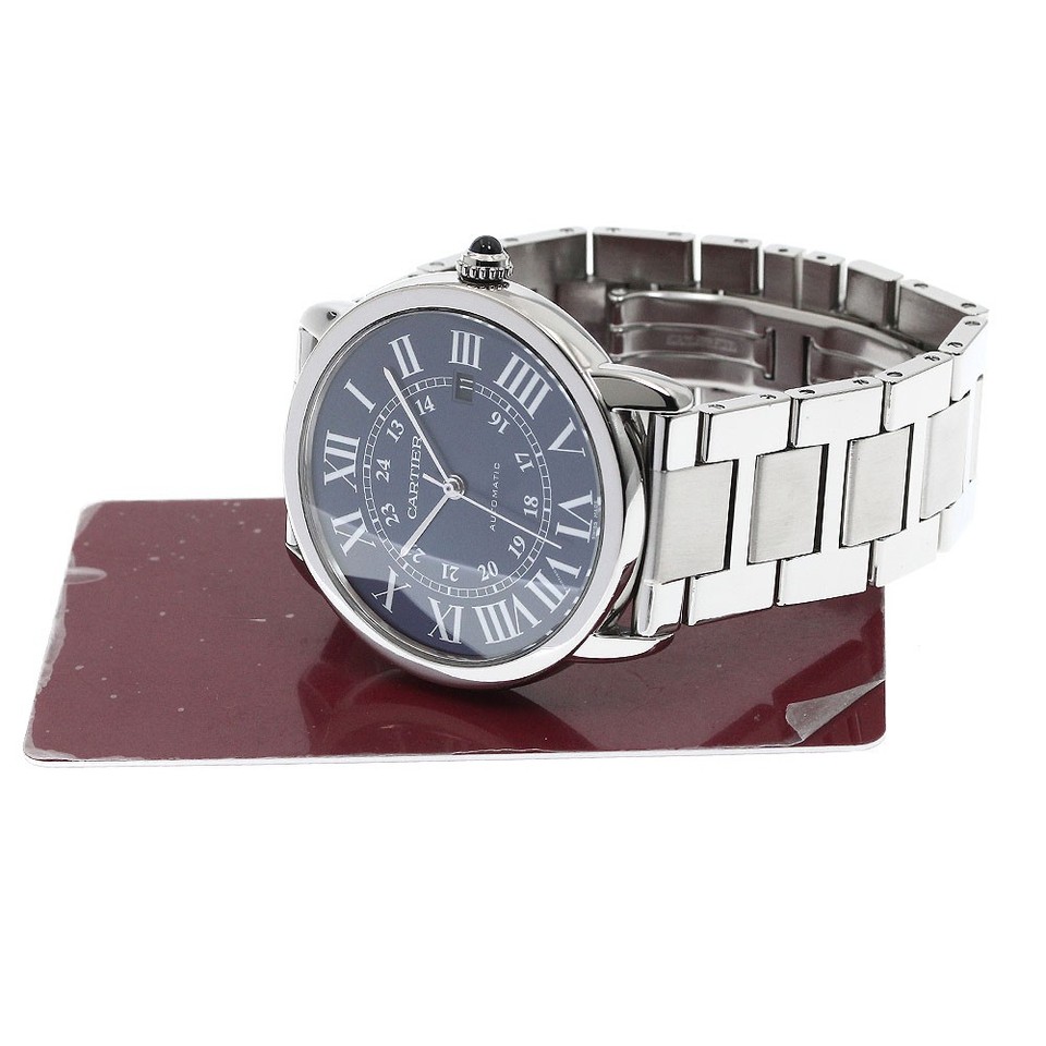 CARTIER Ronde Solo WSRN0023 Date Navy Dial Automatic Men's Watch_869307 ...