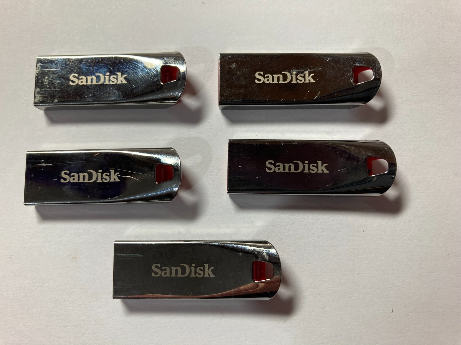 Job Lot 32GB x 5 Sandisk Cruzer Force Metal USB 2.0 Flash Drive Memory ...