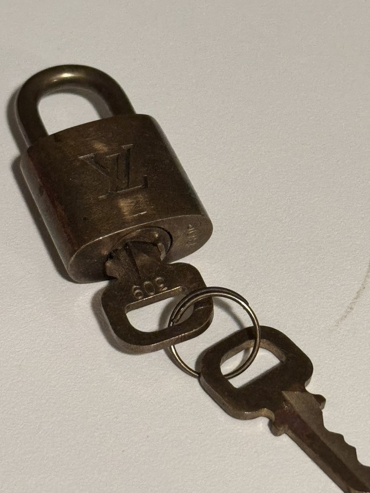 751 Louis Vuitton Lock & Key Vintage Padlock Brass Gold Number 309 | eBay