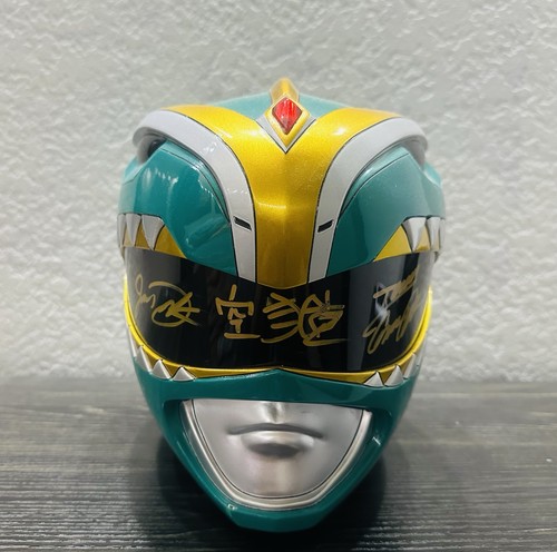 JDF SIGNED Power Rangers BITS Green Ranger Aniki Prop Helmet Autograph ...
