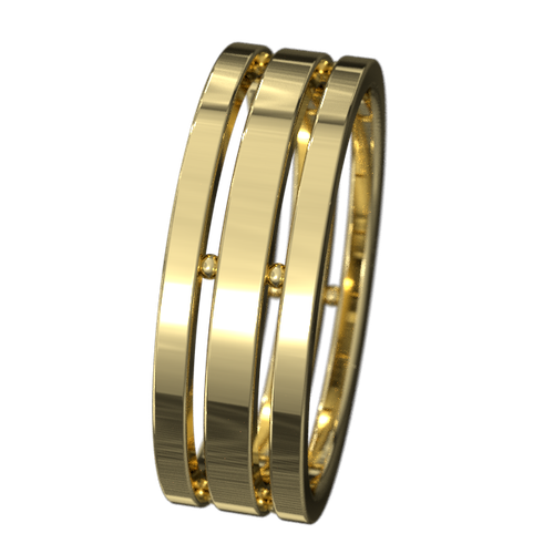 8mm Genuine Solid 9ct Yellow Gold Wedding Band Ring that are 3 rings ...