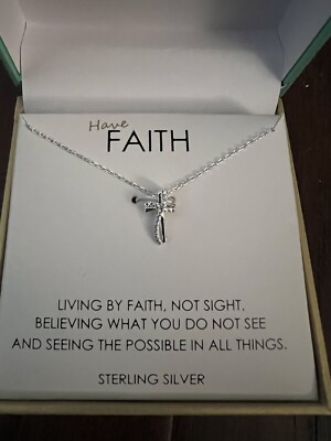 Footnotes Cross Necklace, Sterling Silver, MSRP $70, NEW | eBay