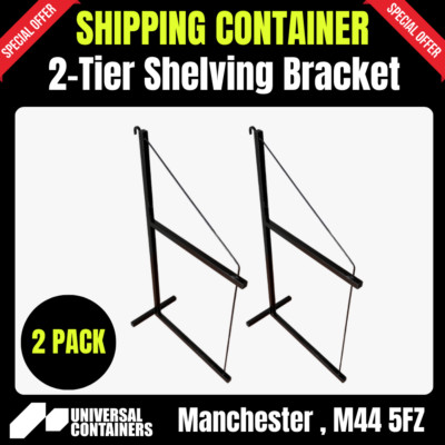 Shipping Container Racking, 2-PACK, Shelving Bracket, 2 TIER, Container ...