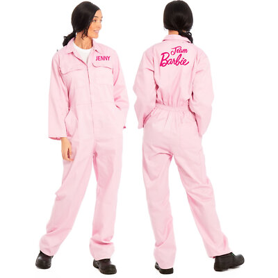 Personalised Team Barbie Coverall Boilersuit Hen Night Party Wedding To ...