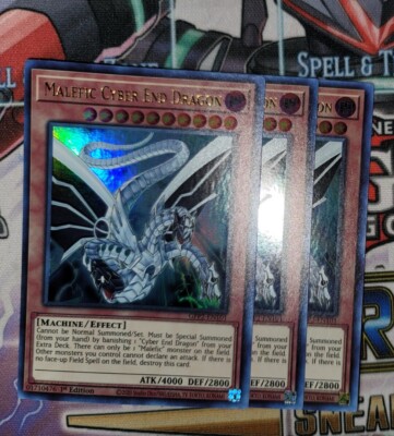 Yugioh 3x Malefic Cyber End Dragon 1st Edition Ultra Rare GFP2-EN101 | eBay