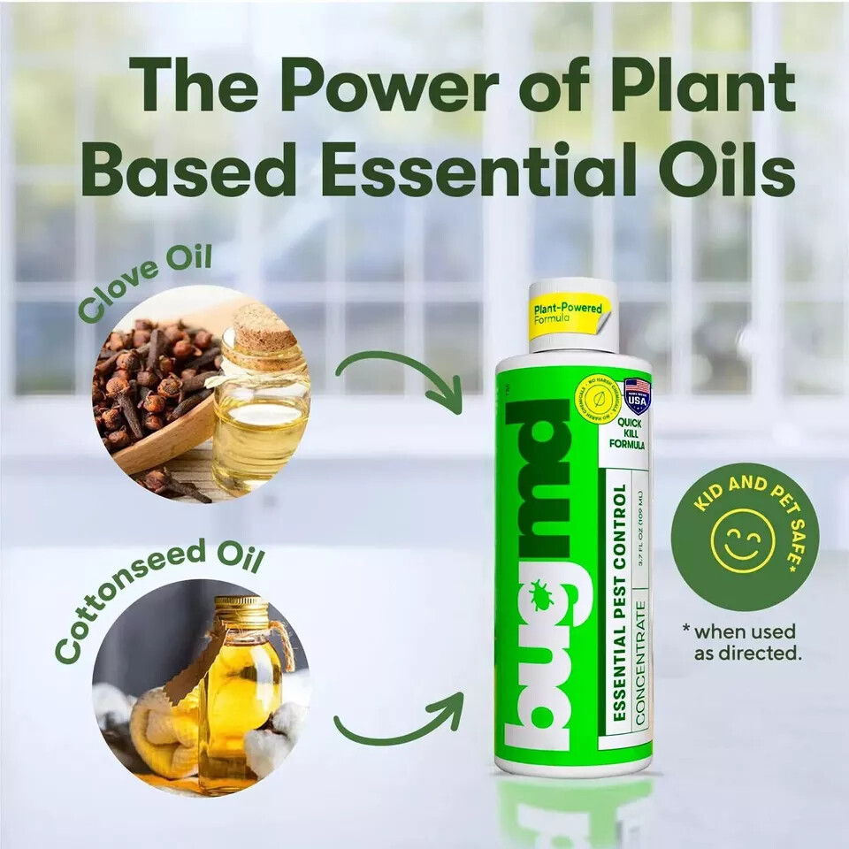 BugMD Pest Control Essential Oil Concentrate for Home Bed Bug Spray 3 ...