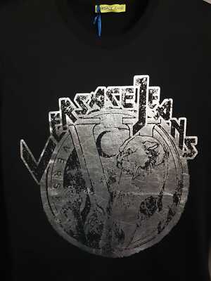 VERSACE JEANS VJ TIGER SILVER FOIL PRINT T SHIRT-BLACK. | eBay VERSACE JEANS VJ TIGER SILVER FOIL PRINT T SHIRT-BLACK. | eBay