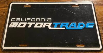 California Motor Trade Booster License Plate Norco Azusa Downey Dealer ...