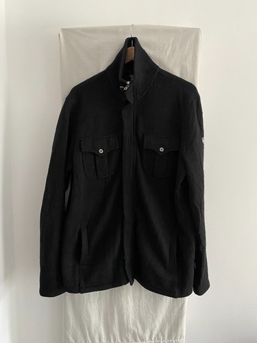 KUHL Black 100% Merino Wool Full Zip Jacket Size L | eBay