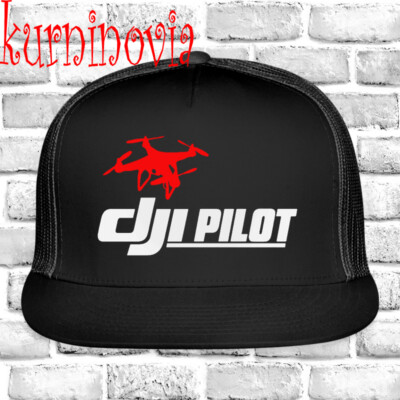 DJI Drone Pilot Black Trucker Hat Cap Adult Size | eBay