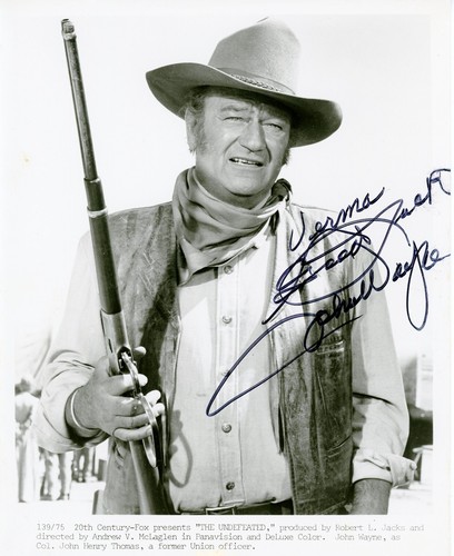 John Wayne ~ Signed Autographed The Undeafated Photograph ~ JSA LOA | eBay