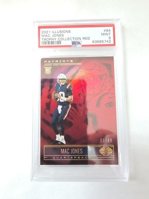 2021 Panini Illusions Football Mac Jones Trophy Red #D 08/99 #64 PSA 9 ...