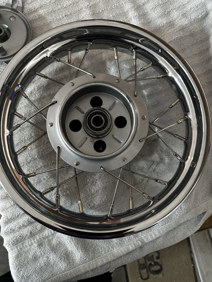 Vintage Rupp mini bike parts 12” Spoke Wheel Assembly With 54T Sprocket ...