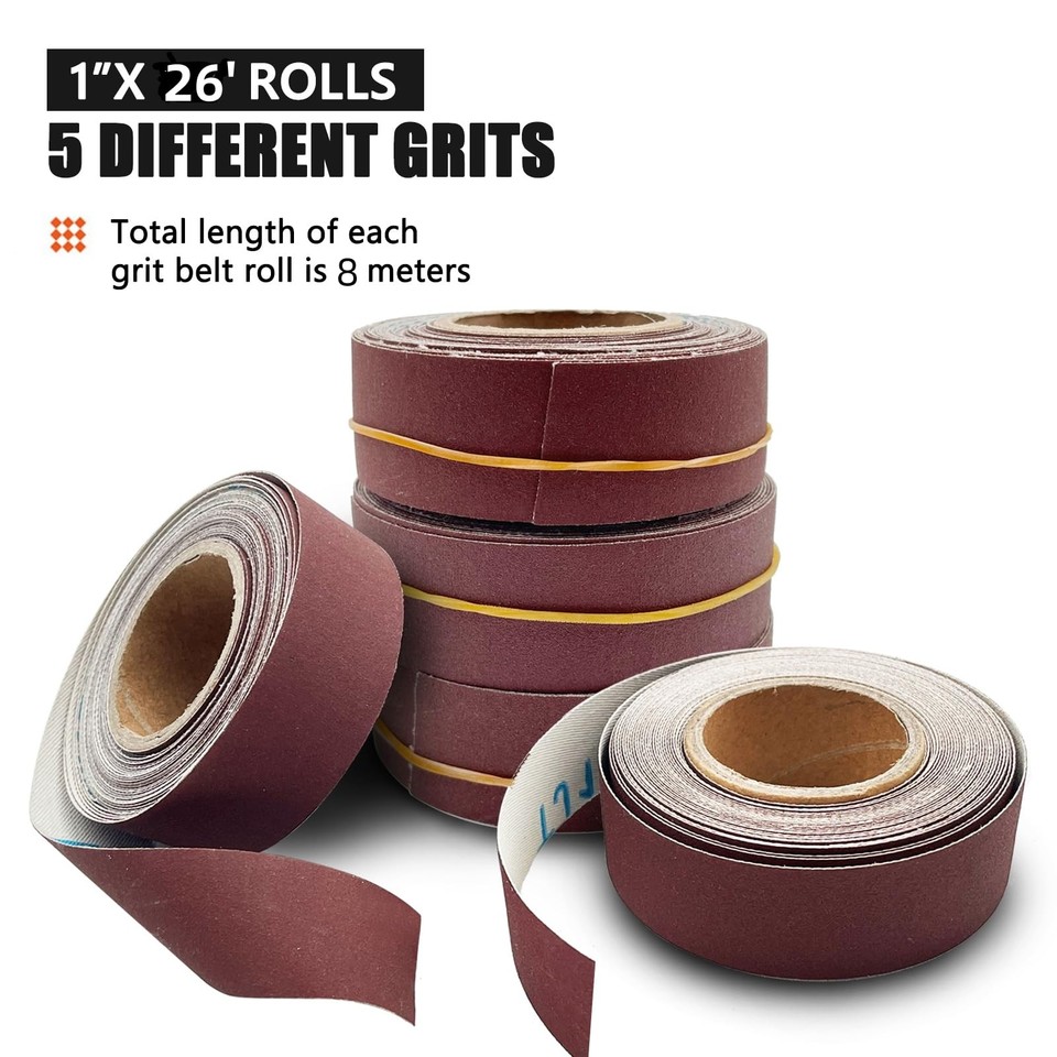 Assorted Sandpaper Rolls Emery Cloth Roll 5 Grits Abrasive Sand Paper ...