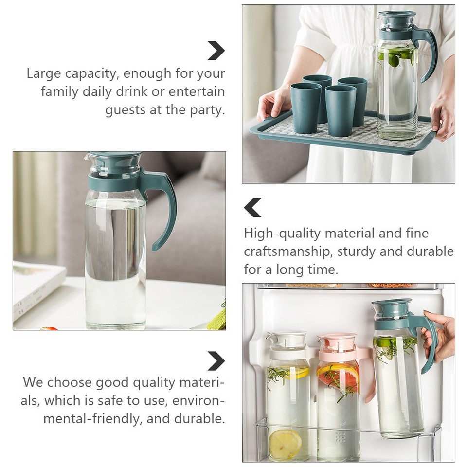 Household Water Jug Kettle 1400ml Large Capacity Beverage Kettle Glass ...