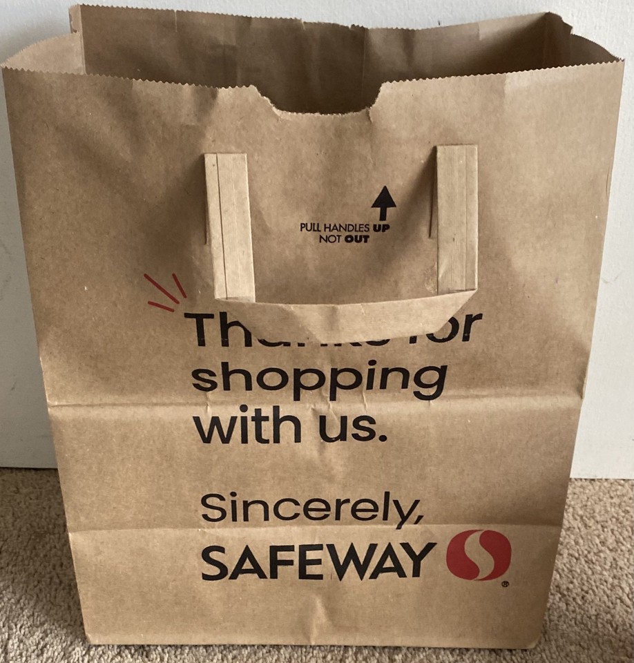 Lot of 30 SAFEWAY Reusable Brown Paper Grocery Bags with Handles Craft ...